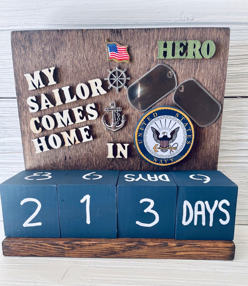 US Navy Sailor Military Countdown Calendar Deployment Gift - Etsy Ireland