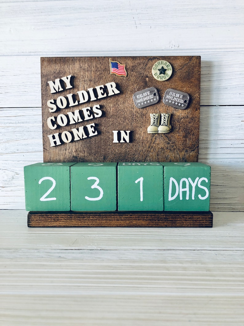 US Army Soldier Military Countdown Calendar Boots Design - Etsy