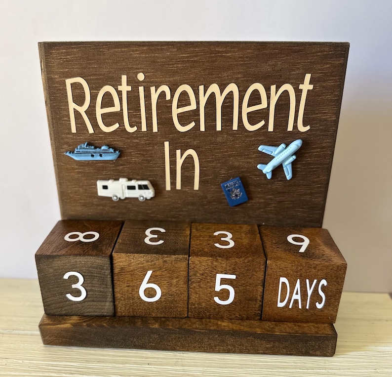 Handmade Retirement Countdown Calendar: Travel Theme Decor - Etsy