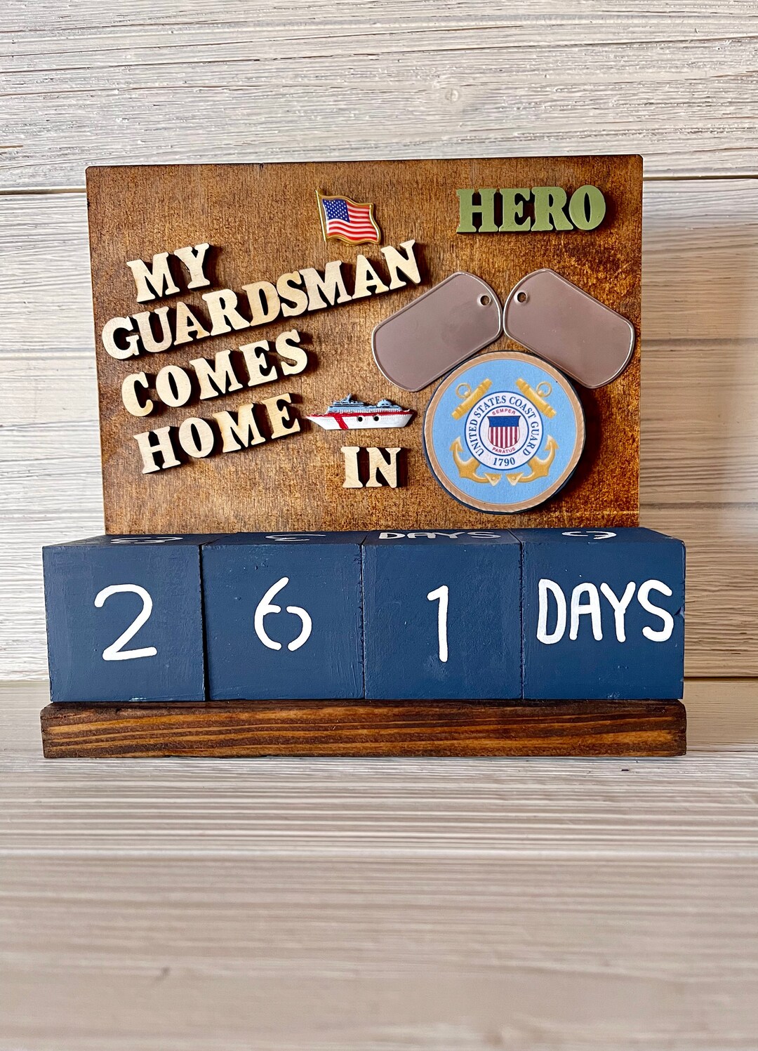 US Coastguard Military Deployment Countdown Calendar - Etsy