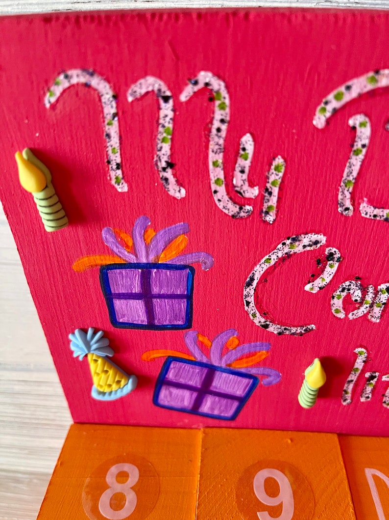 Happy Birthday Countdown Calendar Birthday Gift Gift for - Etsy