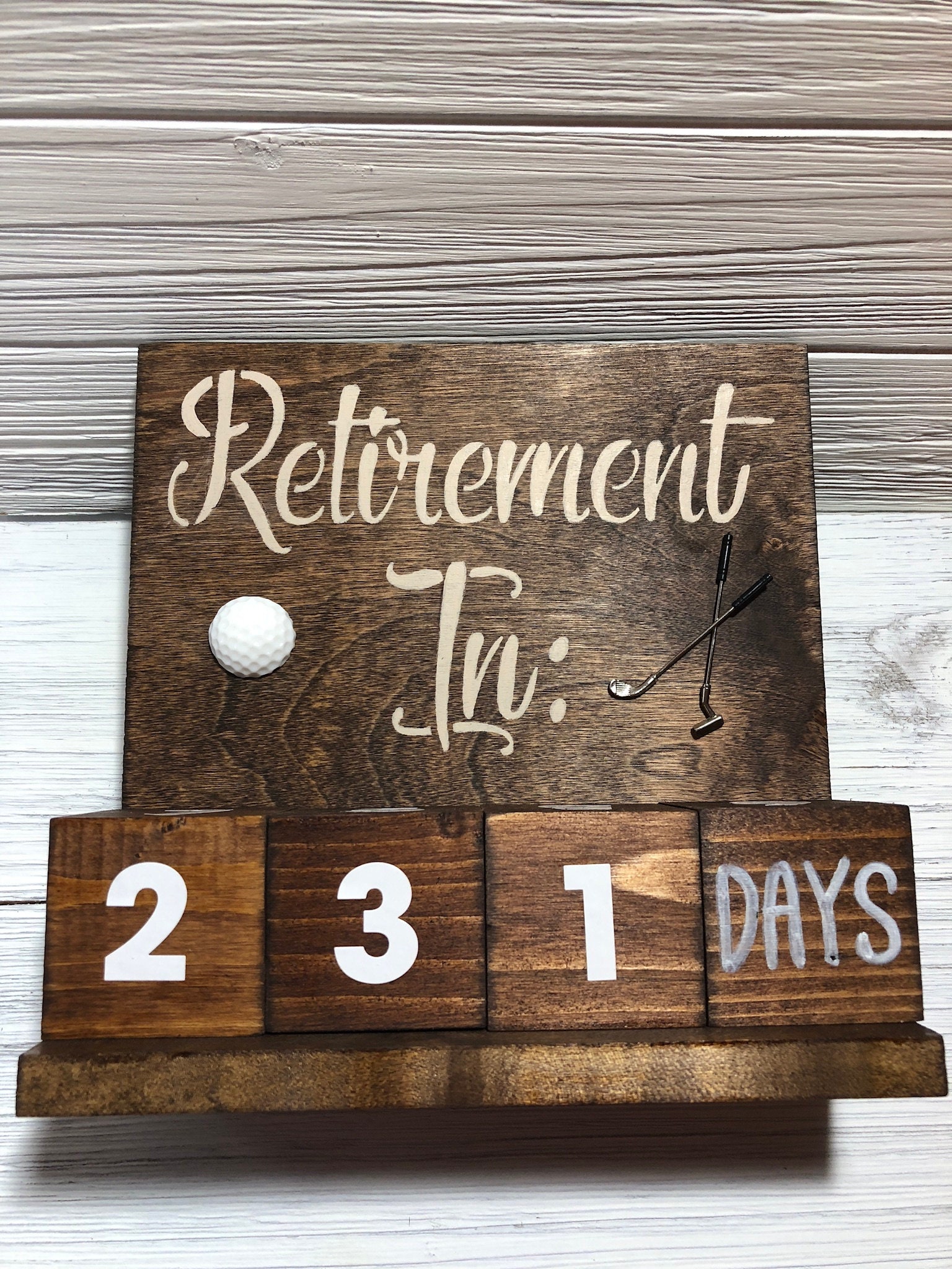 Retirement Countdown Calendar Golf Gifts - Etsy UK