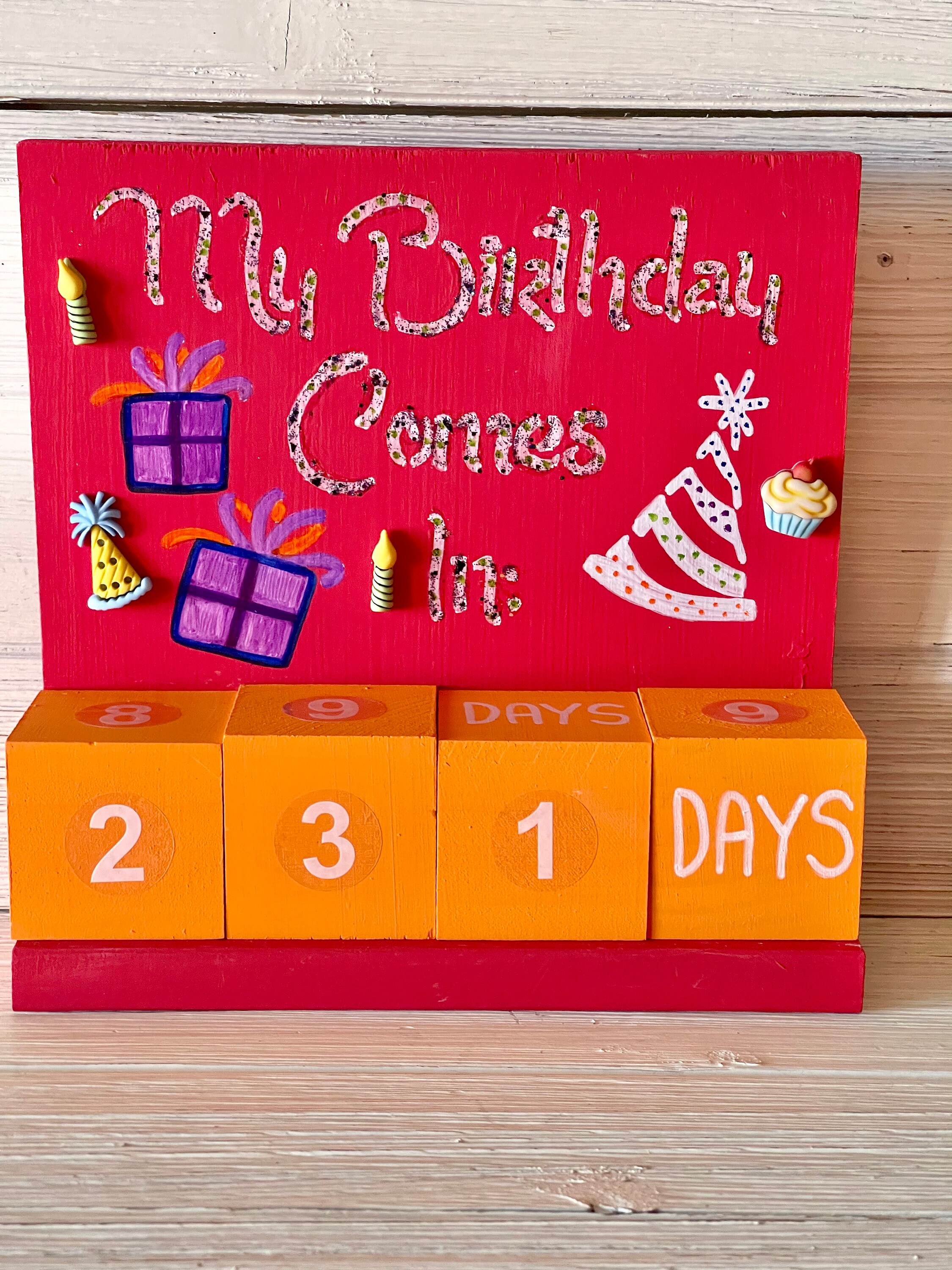 Happy Birthday Countdown Calendar Birthday Gift Gift for | Etsy