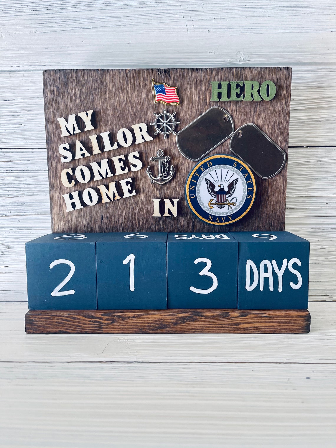 US Navy Sailor Military Countdown Calendar | Etsy