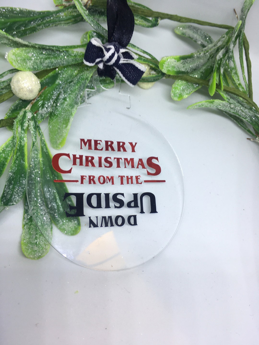 STRANGER THINGS Bauble Ornament- Merry Christmas From the Upside Down ...