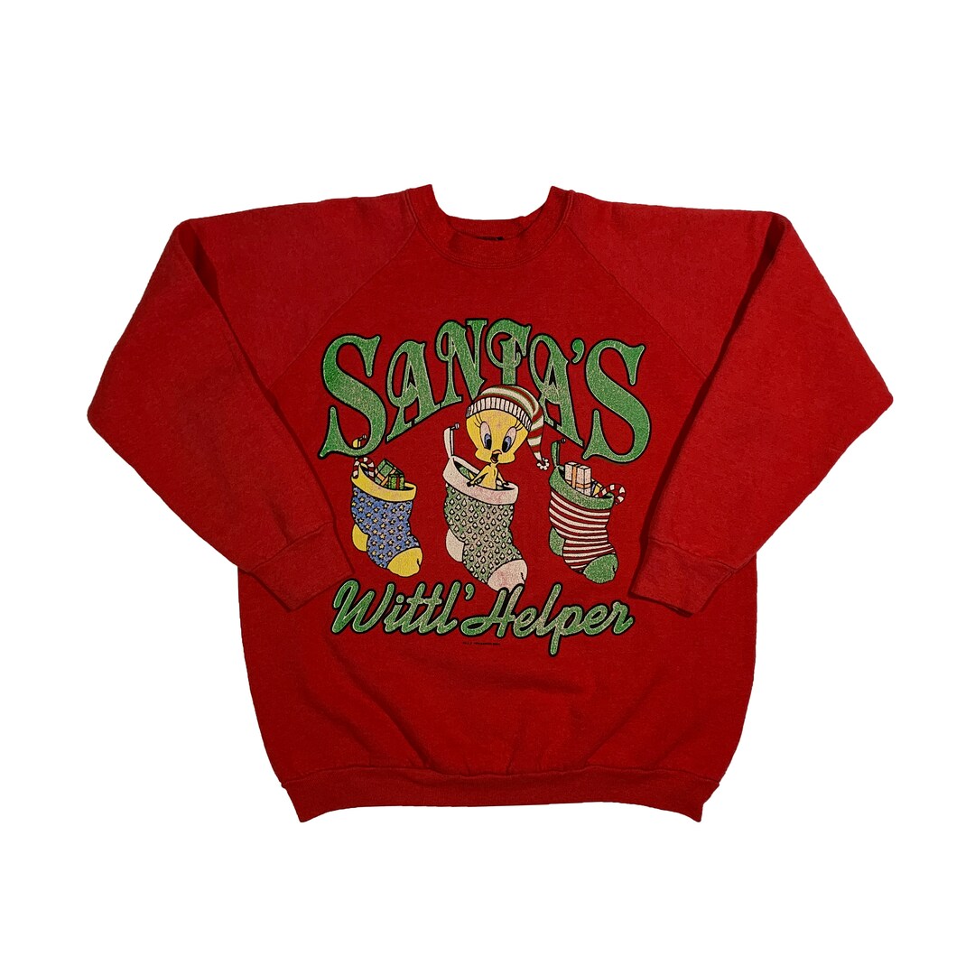 Vintage 1993 Santa's Wittl' Helper Sweatshirt Authentic Tweety Bird ...
