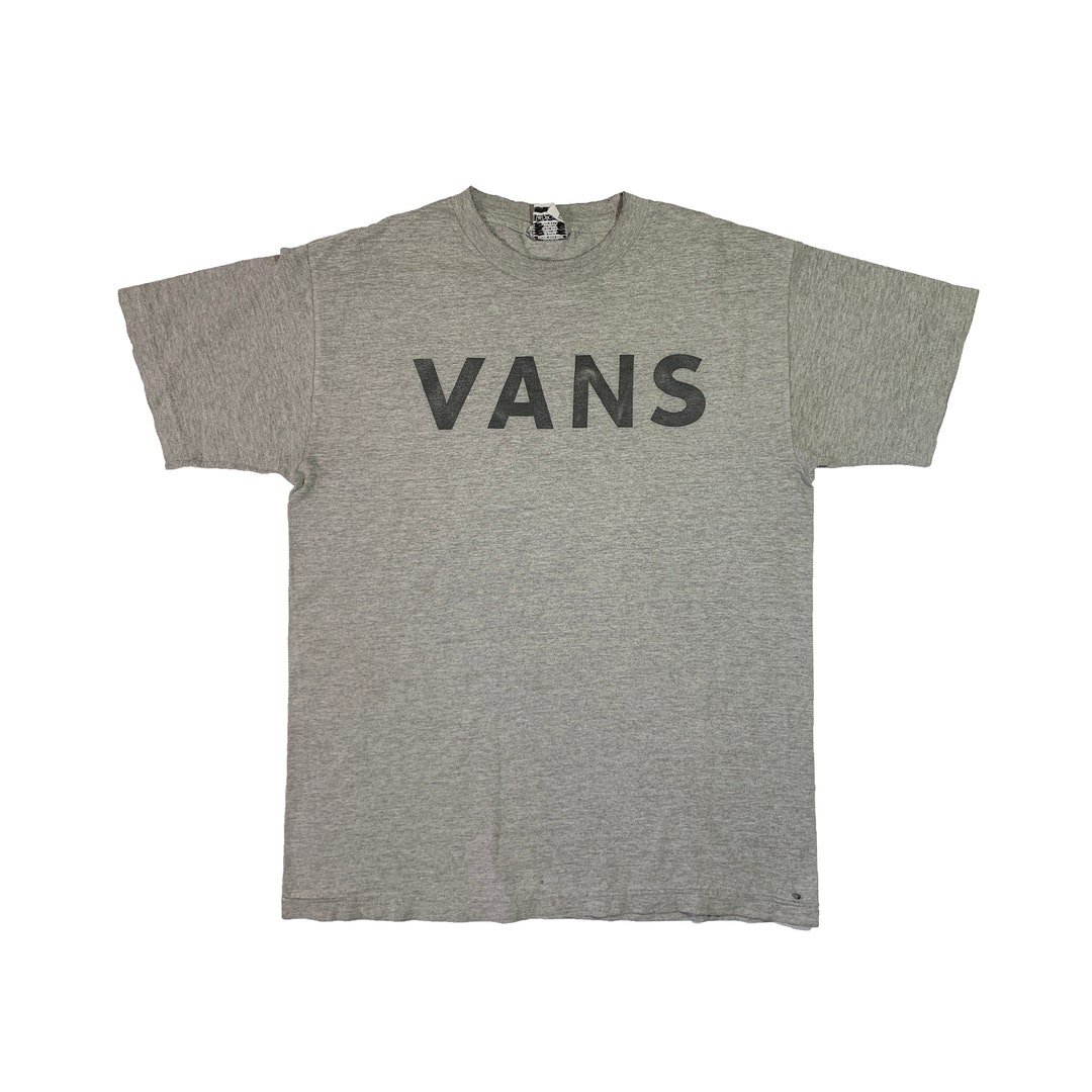 Vintage Distressed Vans T-shirt Retro Skateboarding Shoes Footwear ...