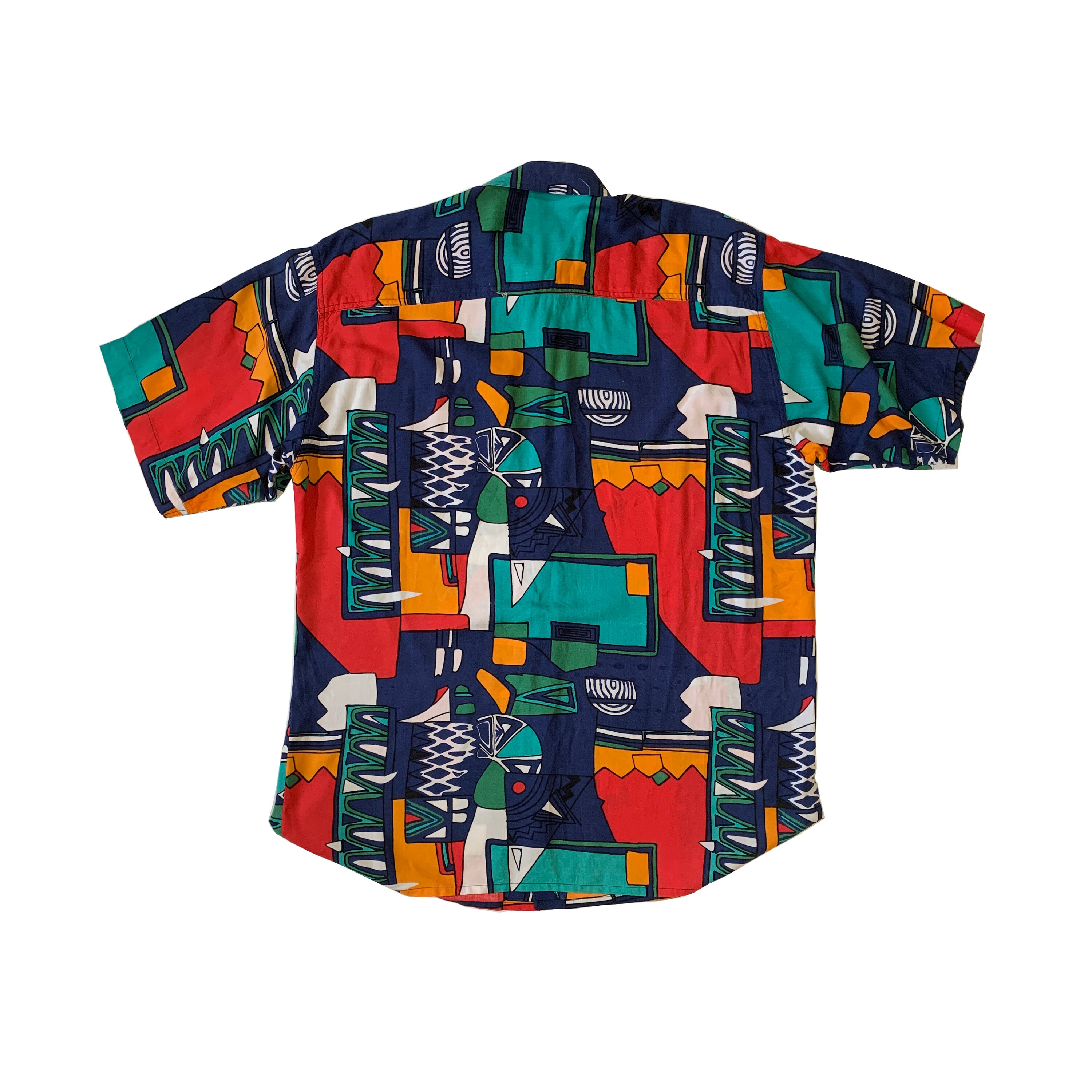 Vintage 90s Abstract Pattern Button Down Short Sleeve Shirt Vintage 90s Abstract Pattern Button Down Short Sleeve Shirt