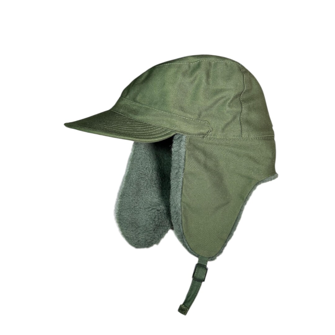 Vintage Swedish Army Winter Trapper Hat Retro Military Field Insulated ...