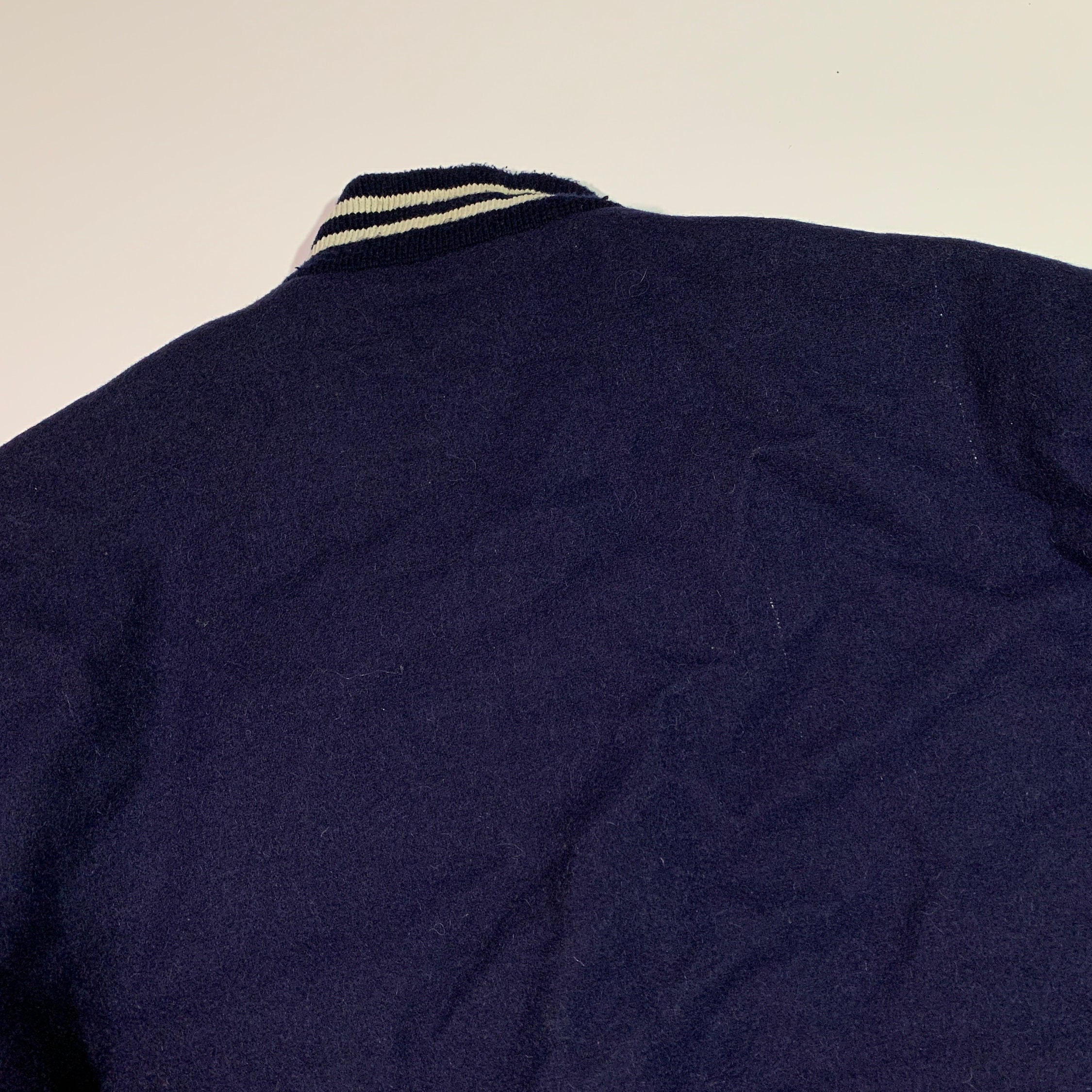 Vintage 80s Varsity Jacket Retro College High School Collegiate Wool ...