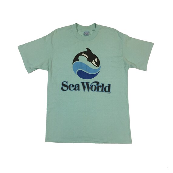 Vintage 1988 Sea World T-shirt Rare Theme Marine Zool… - Gem