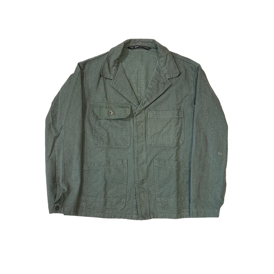 Vintage Worker Jacket Retro Workwear French Button Down Shirt German ...