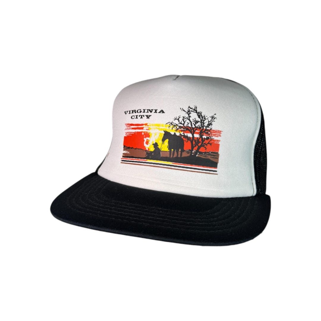 Vintage 90s Virginia City Trucker Cap Nevada Souvenir Retro Western ...