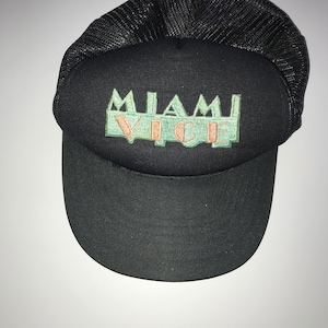 Vintage Miami Vice Trucker Distressed Cap Authentic Rare Crime Drama TV ...