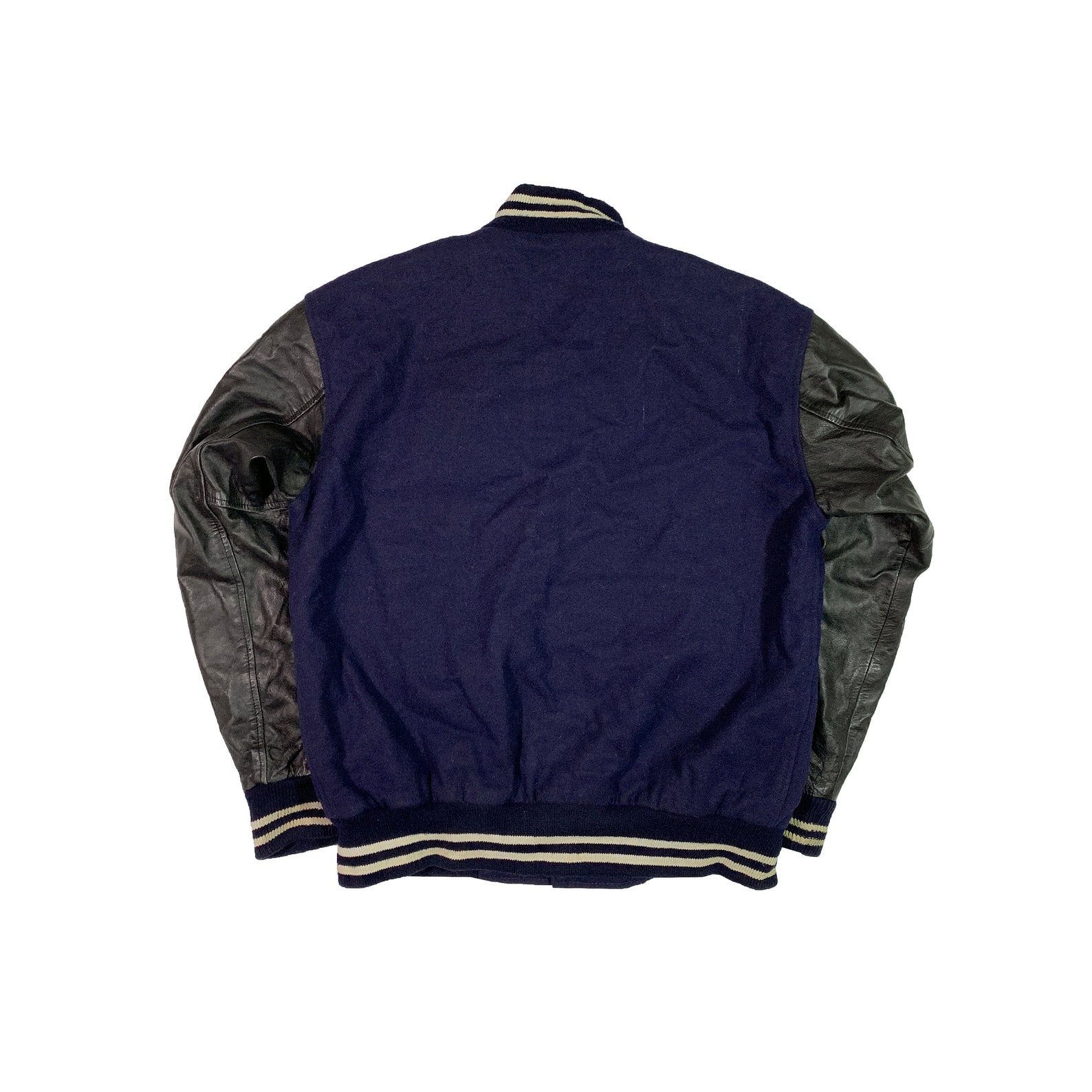 Vintage 80s Varsity Jacket Retro College High School Collegiate Wool ...