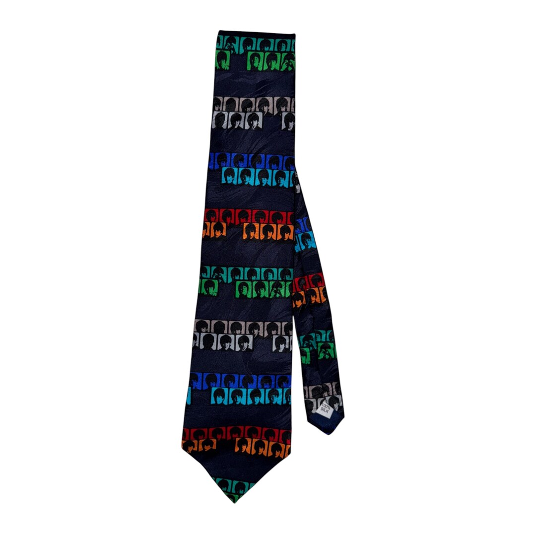 Vintage 1998 the Beatles Official Tie Authentic Retro Music Band Art ...
