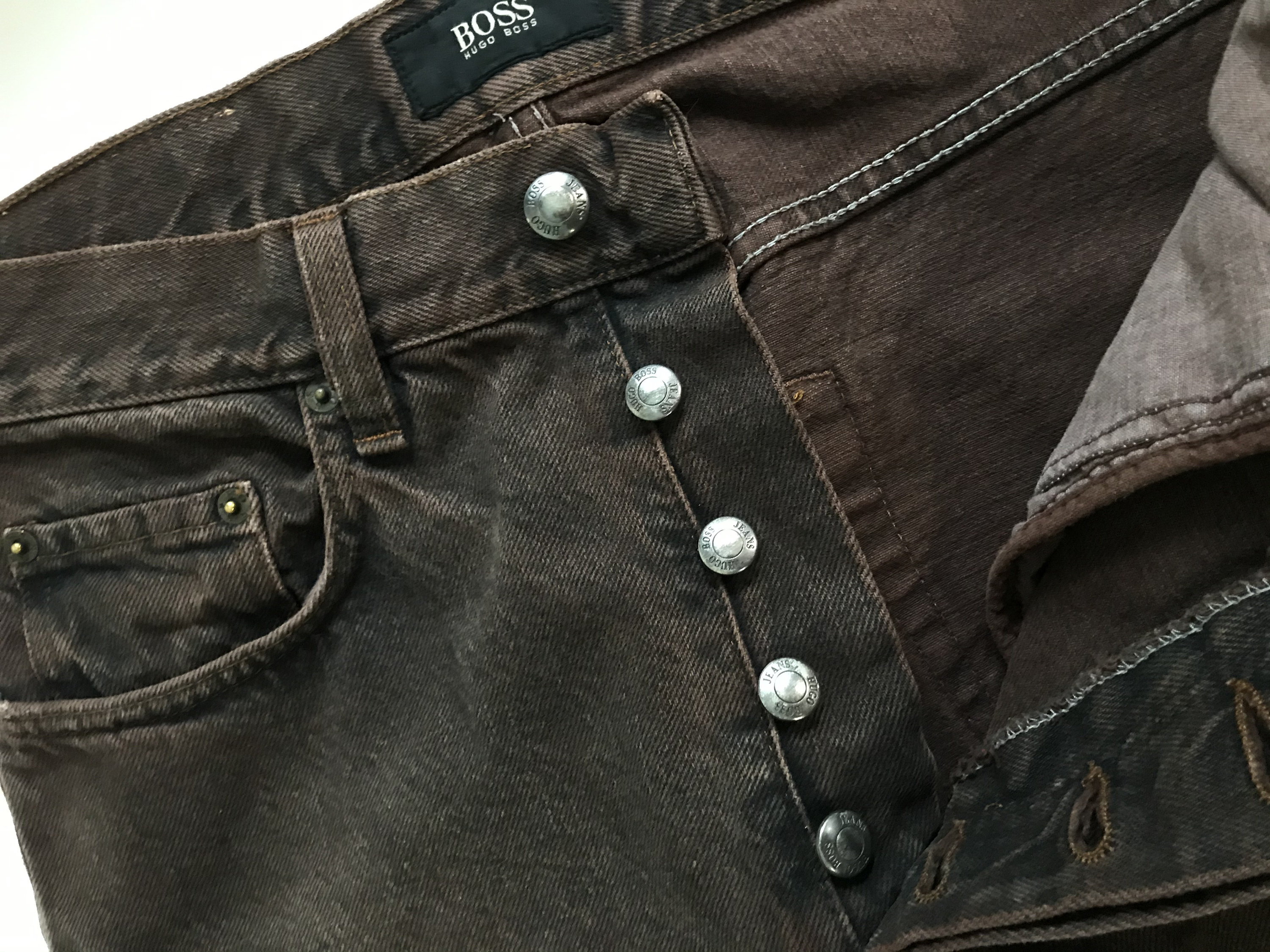 Vintage 90's Hugo Boss Jeans Pants Retro Washed Denim | Etsy