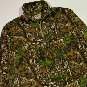 Vintage Real Tree Fleece Pullover by Univers 1/4 Quarter Zip Retro ...