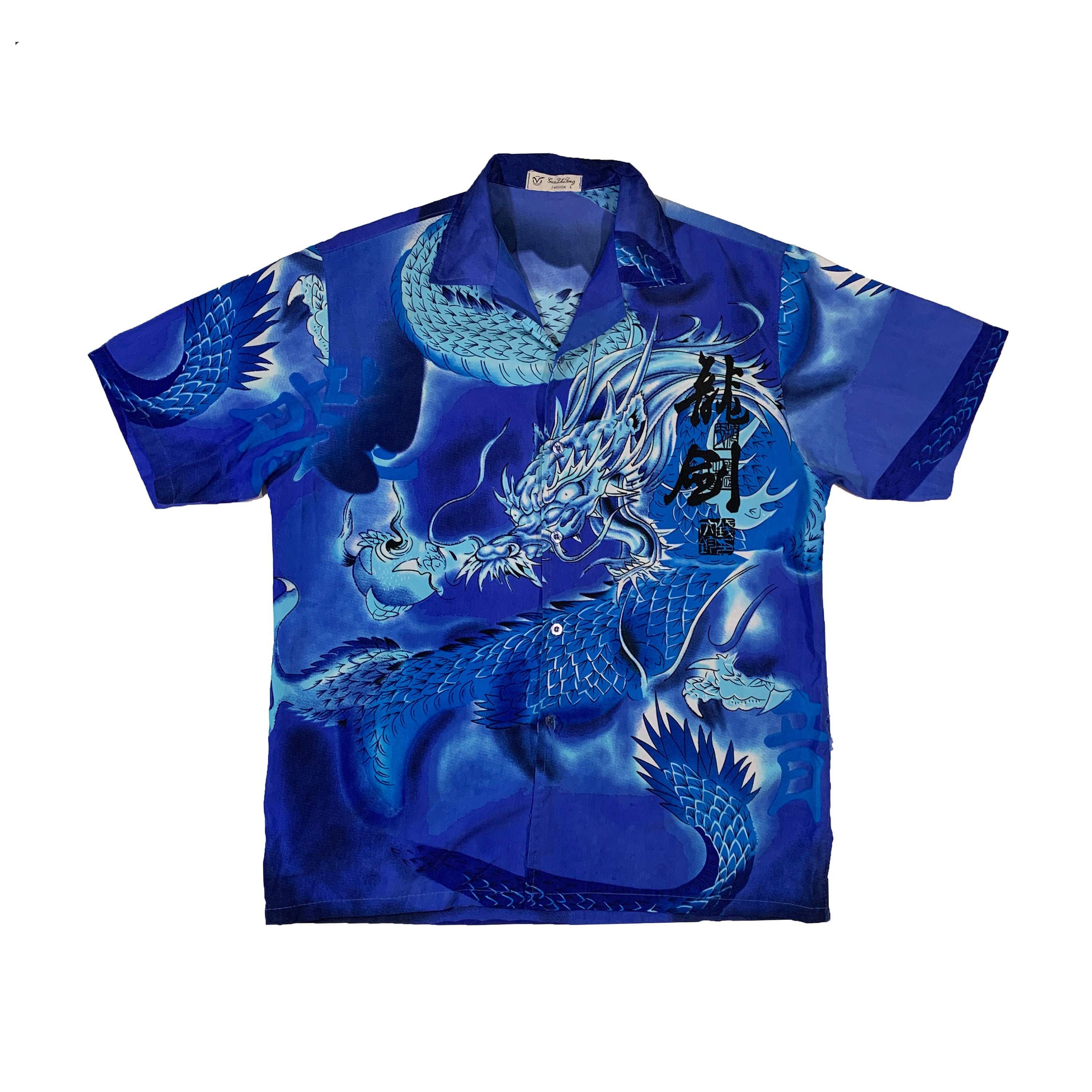 Vintage Dragon Shirt Shirt Button Down Kurzarm Y2K Retro Vintage Dragon Shirt Shirt Button Down Kurzarm Y2K Retro