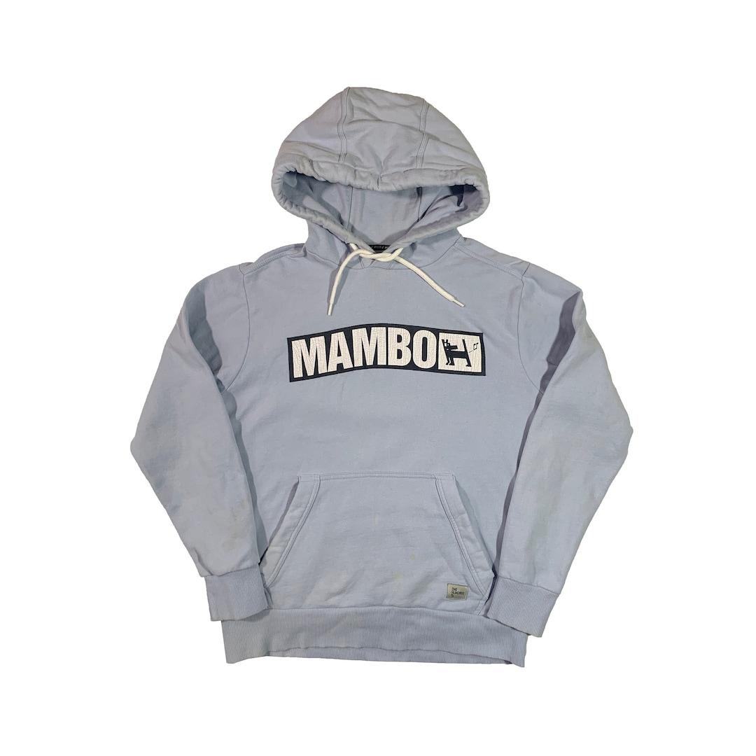 Vintage Distressed Mambo Hoodie Big Logo Dog Retro Surf Wear Streetwear ...