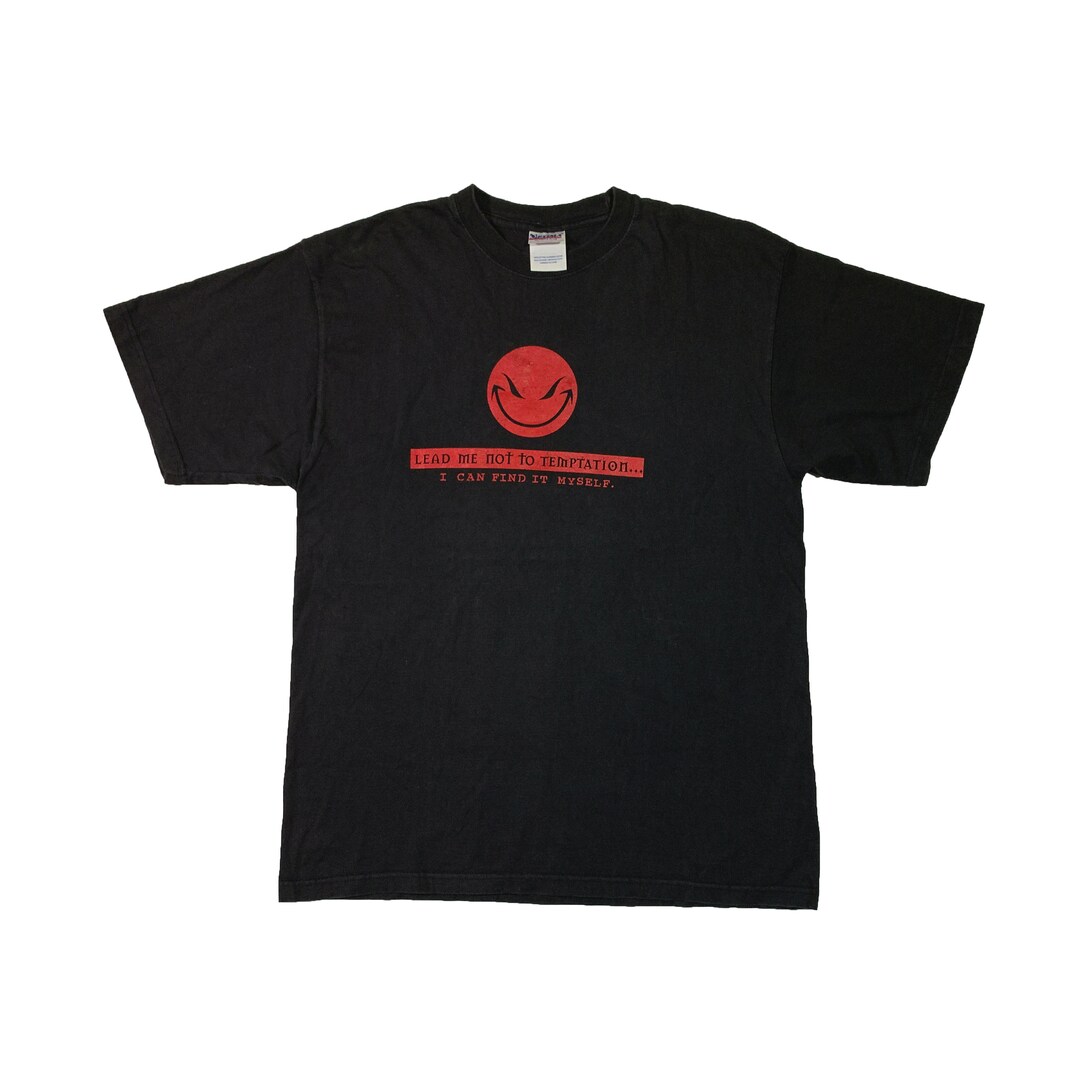 Vintage Lead Me Not to Temptation I Can Find It Myself T-shirt Retro ...