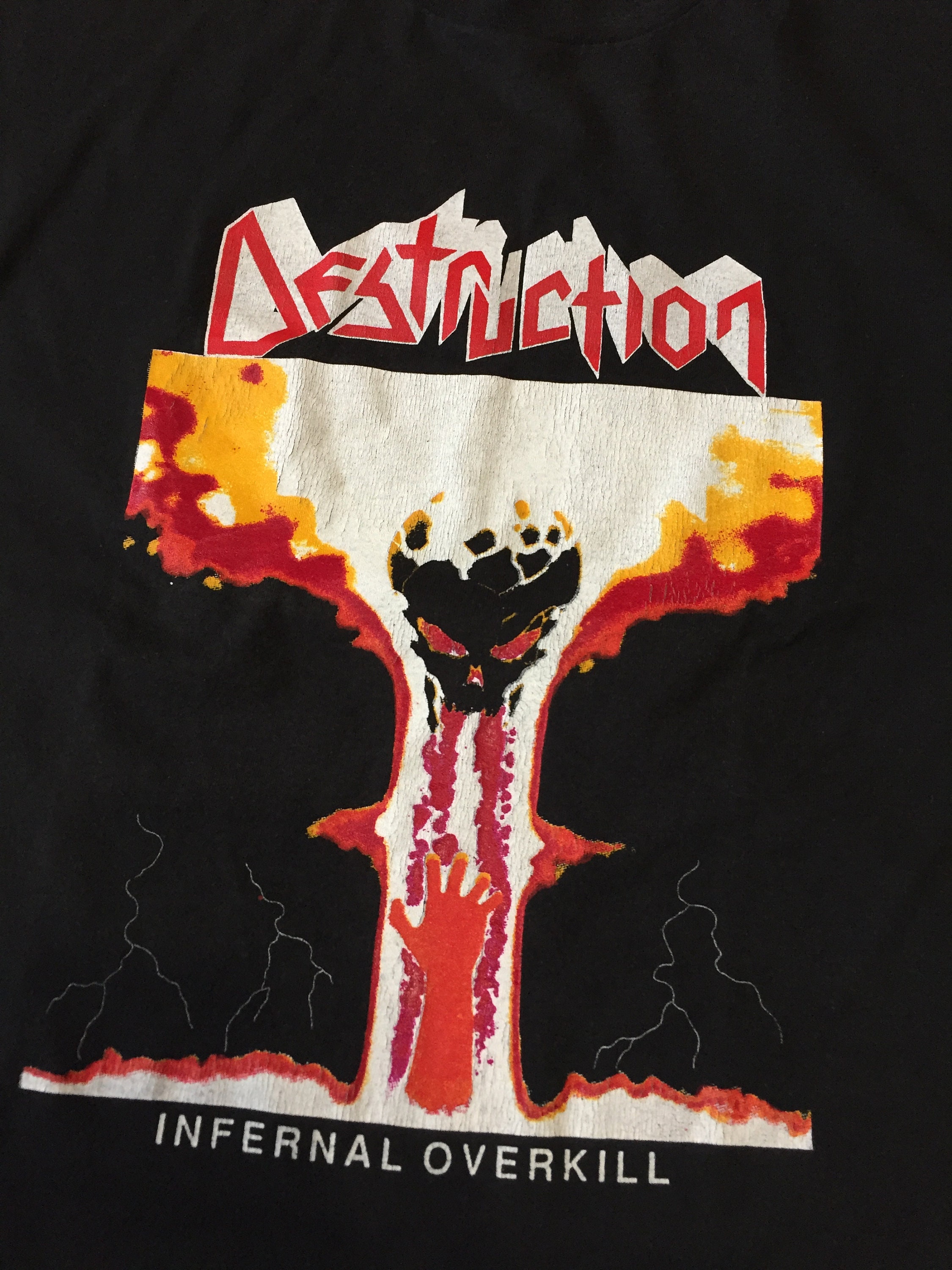 Vintage 90s Destruction Infernal Overkill T-shirt Rare Death - Etsy ...