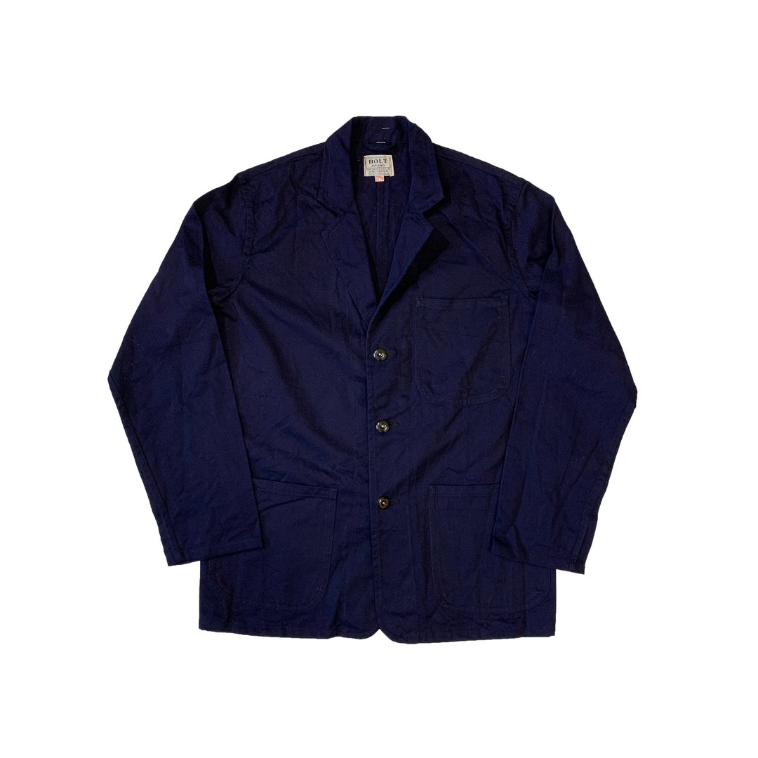 Vintage Bolt Workwear Jacket Button Down Retro Sanforized Shrunk French ...