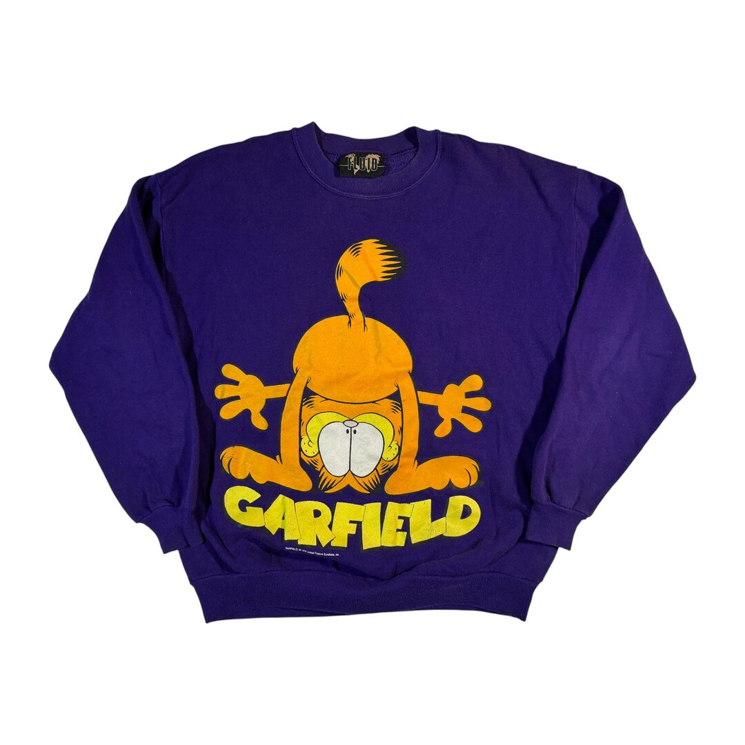Vintage 1978 Garfield Sweatshirt Authentic Retro Cartoon Comic Strip ...