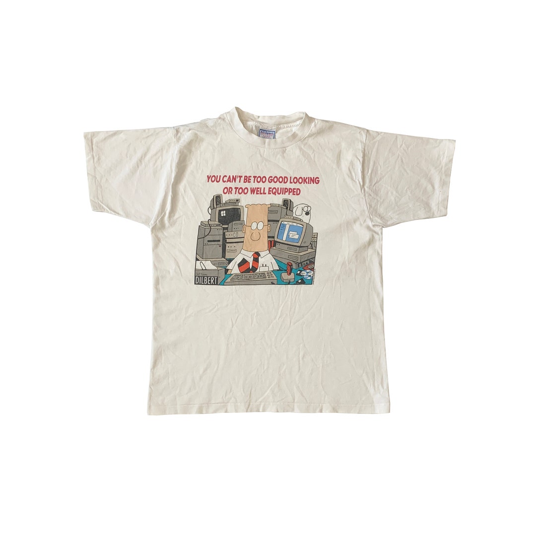 Vintage 90s Dilbert T-shirt Comic Book by Scott Adams Cartoon Animated ...