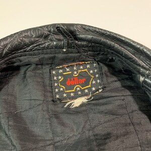 Vintage 90s Leather Jacket Retro Biker Genuine Leather - Etsy