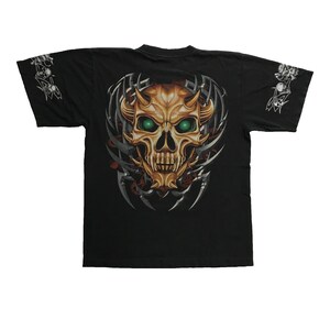 Vintage 90s Demon Skull T-shirt Rare Alternative Punk Rock Heavy Metal ...