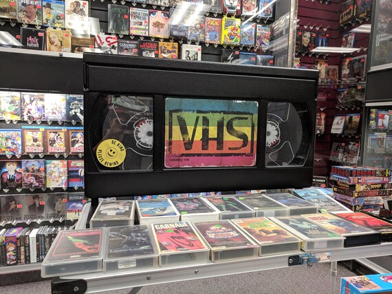Art Objects Art & Collectibles Sculpture rainbow label Giant VHS tape ...