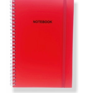 A5 PVC Cover Notebook Spiral Twin Wire Ruled Notepad Lines Journal ...