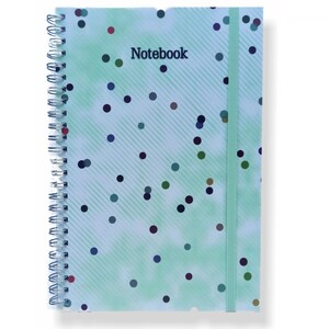 A5 PVC Cover Notebook Spiral Twin Wire Ruled Notepad Lines Journal ...