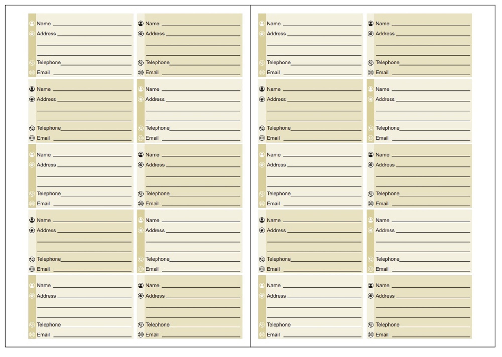 A5 A-Z Address Book With Pen Leather Design Contacts Book Information ...