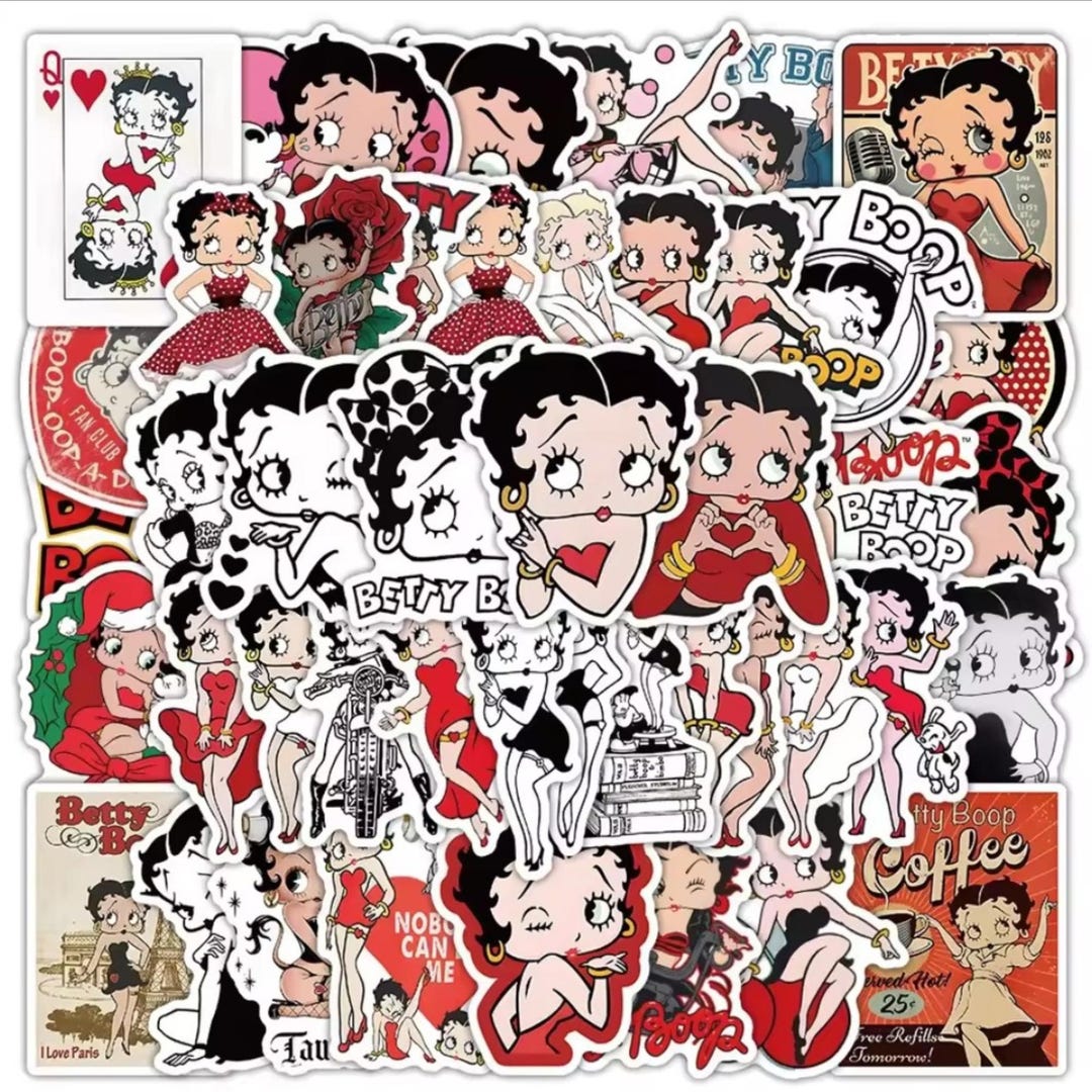 Betty Boop Sticker Pack Retro Cartoon Colorful Stickers Nostalgic Betty ...