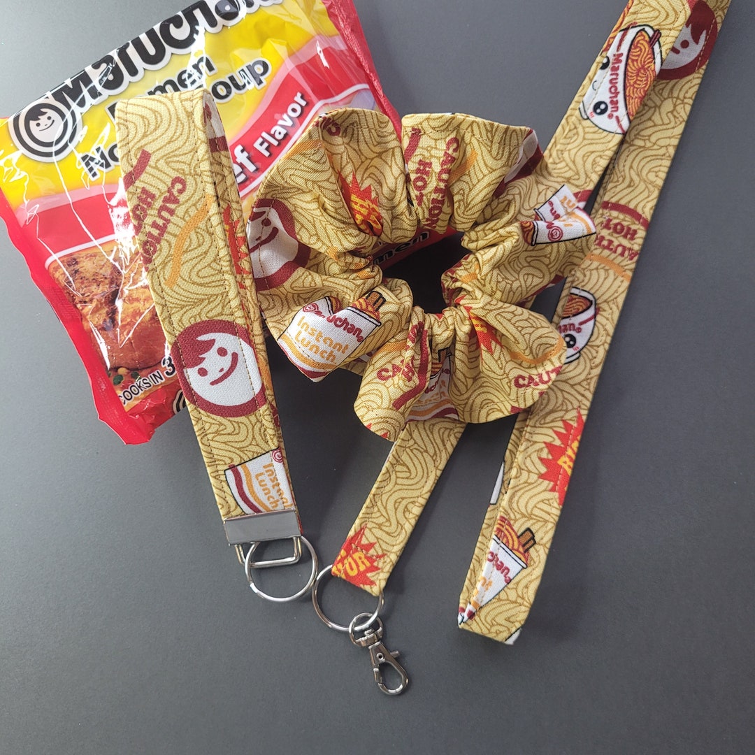 Ramen Gift Set Keychain Lanyard and Scrunchie, Maruchan Keychain ...