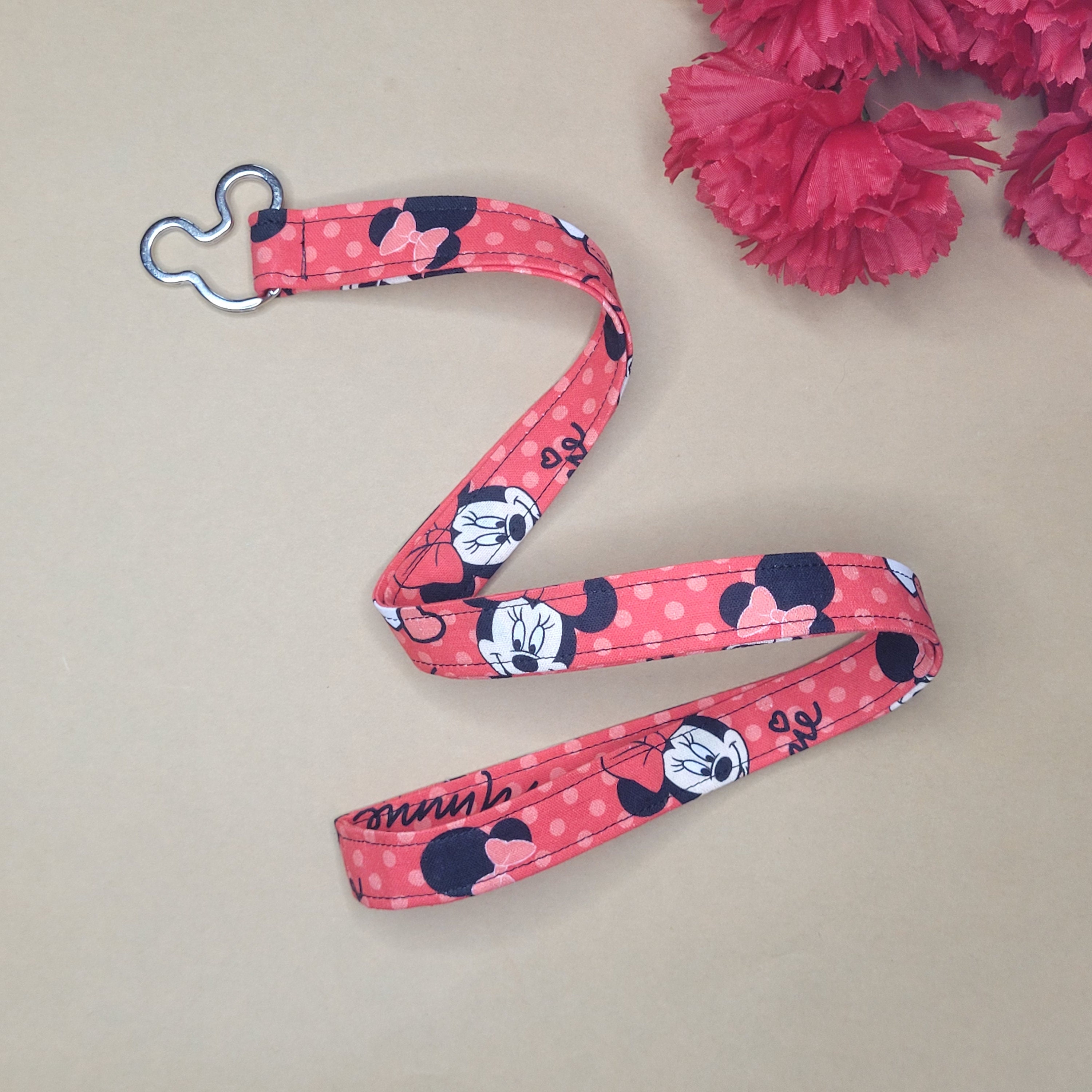 Disney Lanyards Add Name Fabric Mickey Mouse Lanyard Badge - Etsy