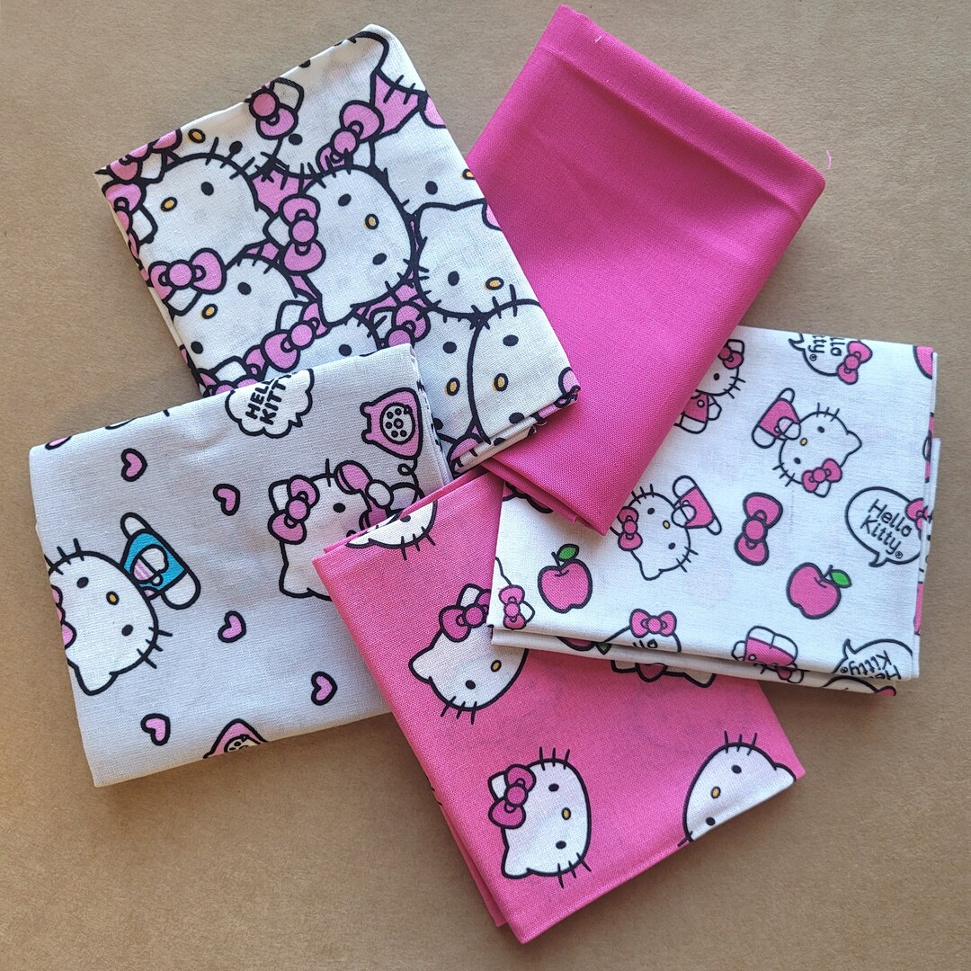 Hello Kitty Fat Quarter Bundle, Cat Fabric Prints by Springs Creative ...