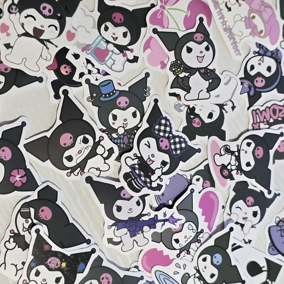Kuromi Sticker Pack Sanrio Colorful Stickers High Quality PVC Kawaii ...