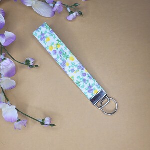 Wildflower Keychain, Purple Flower Keychain Fob, Floral Keychain ...