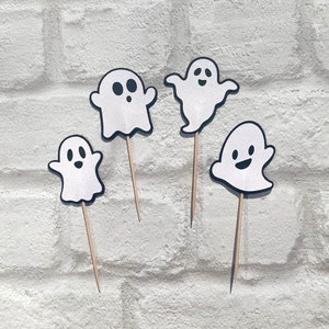 8/16 Cute Halloween Ghost Cupcake Toppers - Etsy