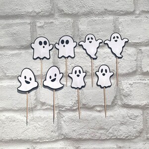 8/16 Cute Halloween Ghost Cupcake Toppers - Etsy