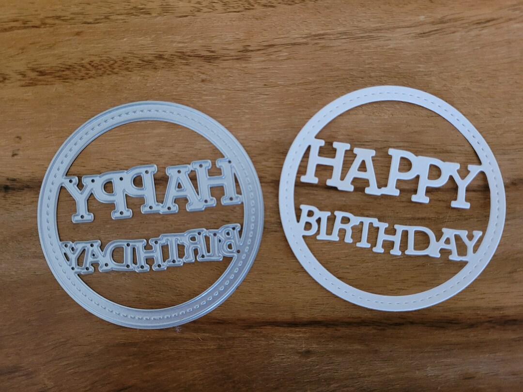 Punch Stencil Lettering Happy Birthday Birthday - Etsy