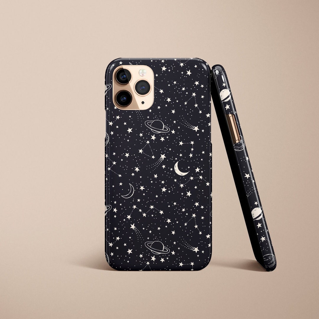 IPhone 14 Case Planets Stars Moon Black Celestial Personalized Gift for ...