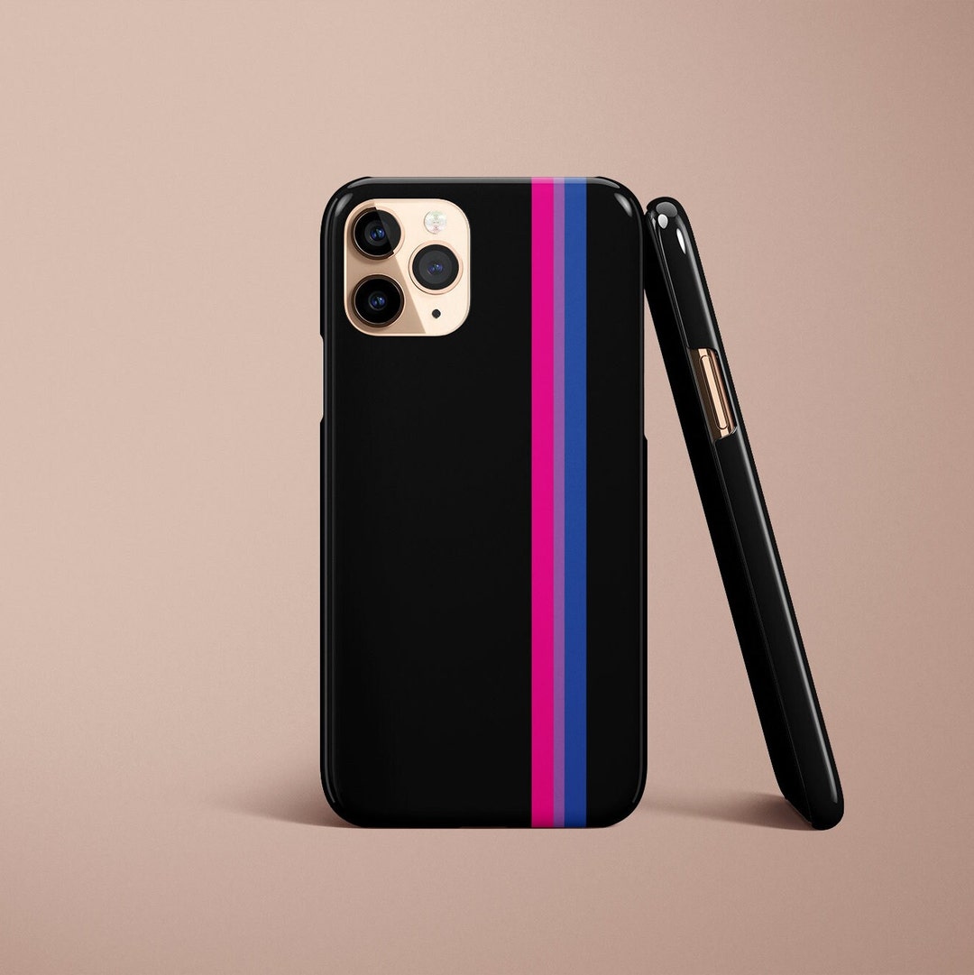 Bisexual LGBTQ+ Pride Flag Rainbow Black Minimalist Phone Case ...