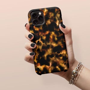 Tortoise Shell Phone Case Boho Personalized Name Gift for Her Phone ...