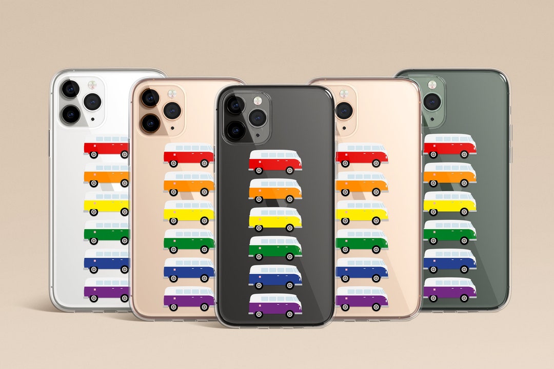 LGBTQ+ Gay Pride Flag Minimalist Stripe Rainbow Clear Phone Case ...