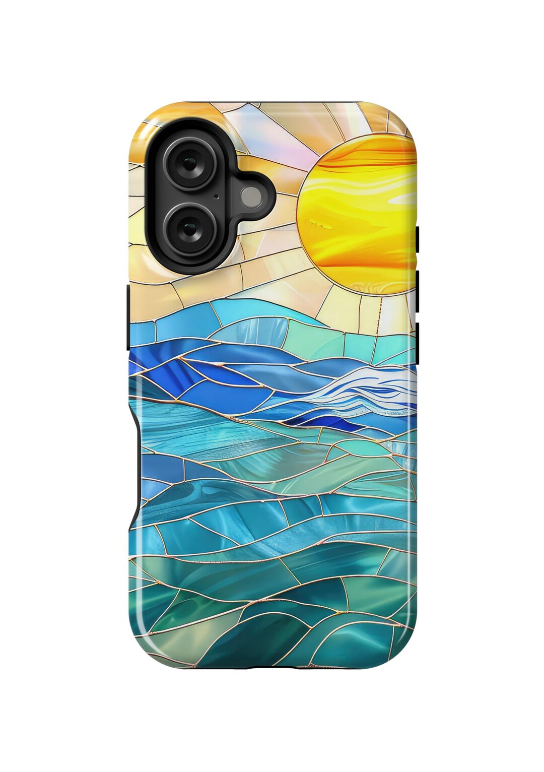Stained Glass Beach Look Phone Case Boho Personalized Name Gift for Her ...