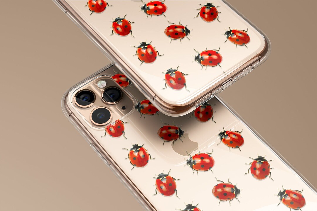 Clear Phone Case With Adorable Ladybug Design | Stylish Cover for ...